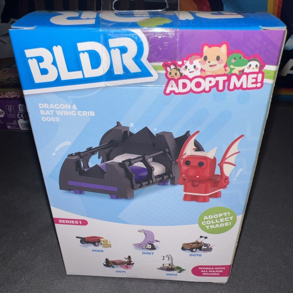 Jazwares BLDR Adopt Me! Dragon & Bat Wing Crib Building Set #0069 AM ...