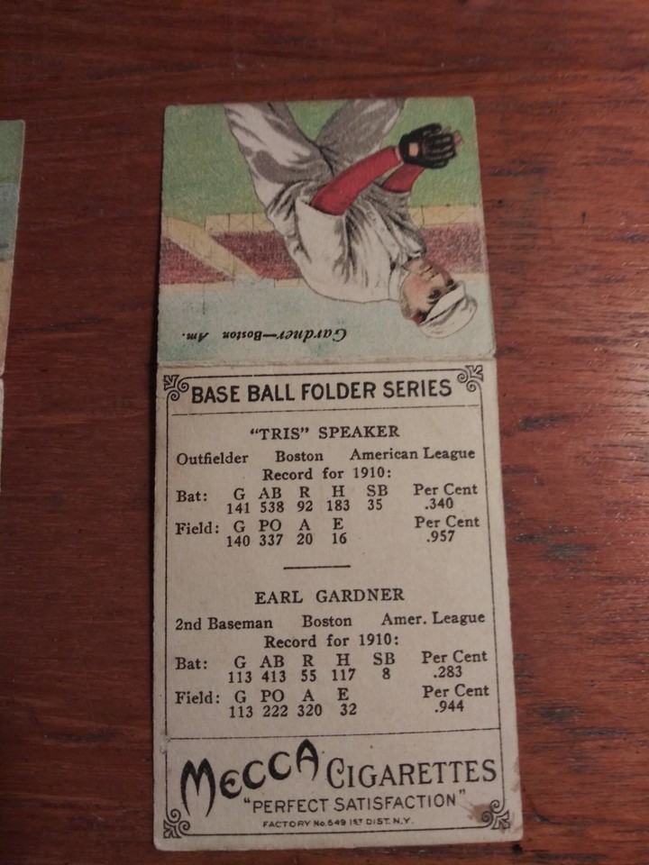 1911 Mecca T201 Mecca Double Folders TRIS SPEAKER & Earl Gardner | eBay