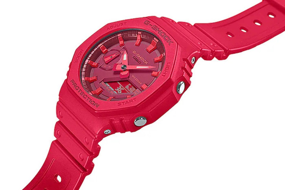 Casio G-Shock Men’s Ga2100-4A – Red Resin Band Analog-Digital Watch | eBay