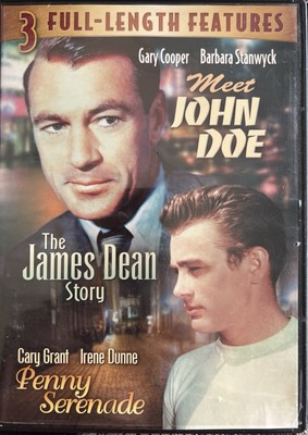 Meet John Doe / The James Dean Story / Penny Serenade DVD 3 Full Length ...