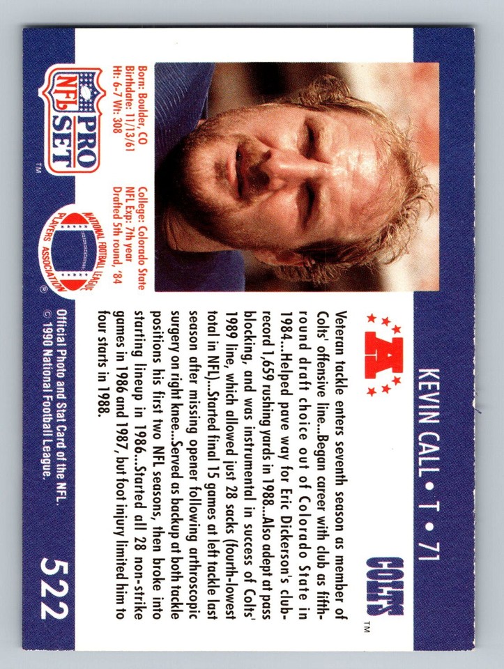1990 Pro Set #522 Kevin Call | eBay