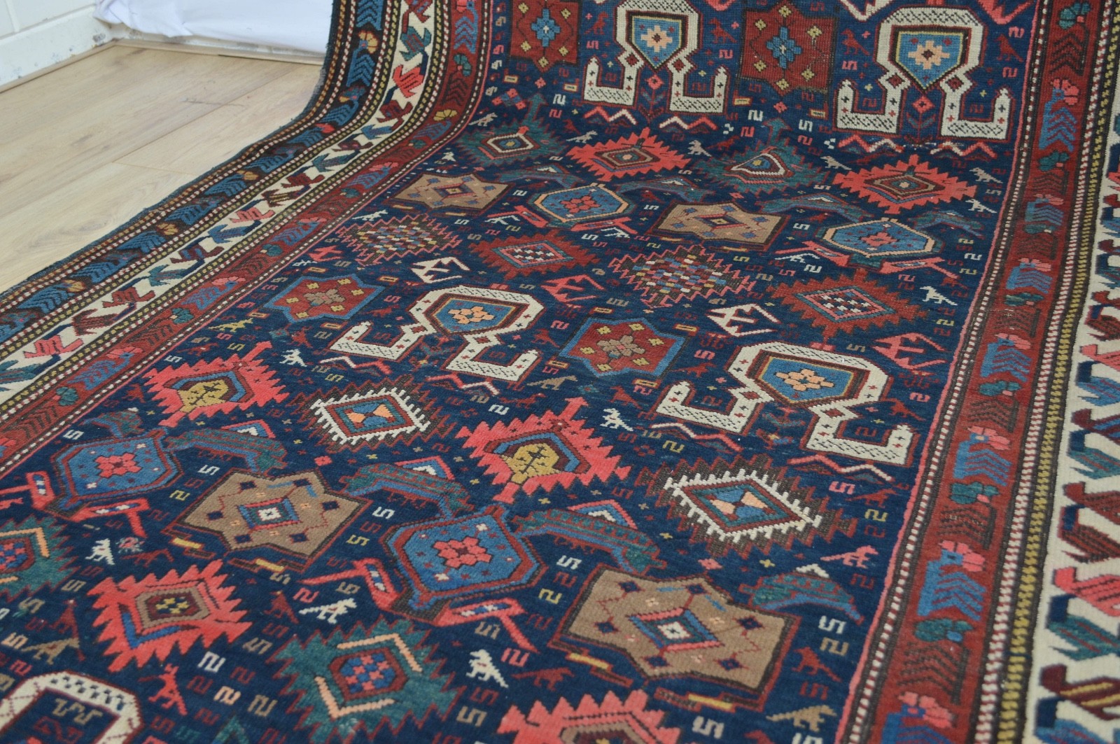 BEAUTIFUL ANTIQUE CAUCASIAN SHIRVAN RUG MUSIC FOR THE EYES COLORS kazak ...
