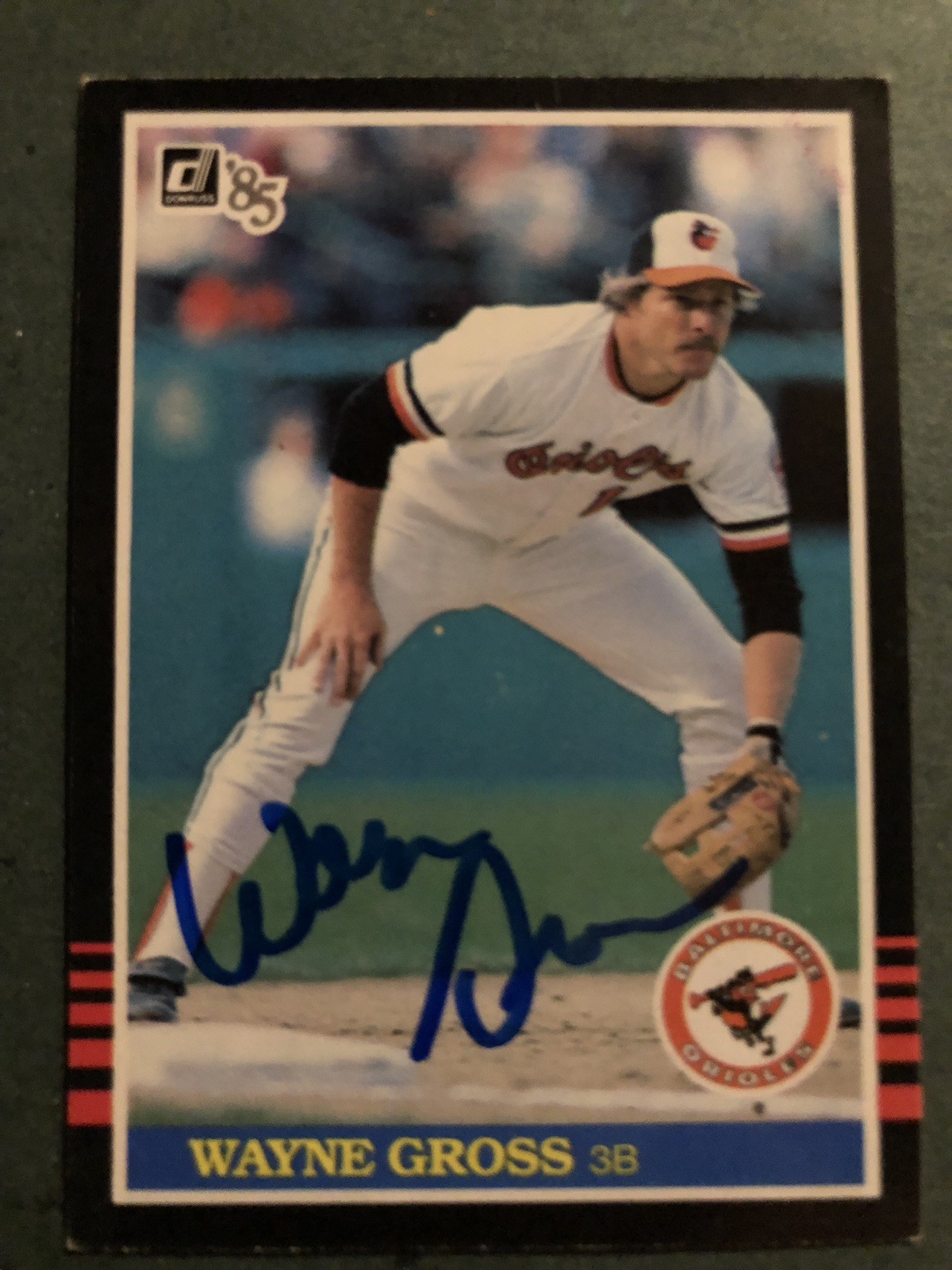 Autographed 1985 Donruss Baseball Card Wayne Gross Baltimore Orioles | eBay
