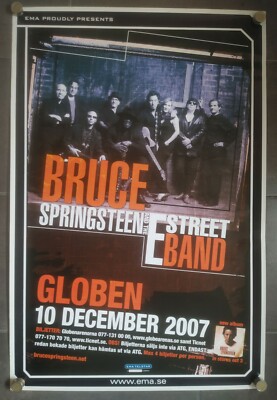 Affiche de Bruce Springsteen pour concert Globen Suède 10 décembre 2007 ...