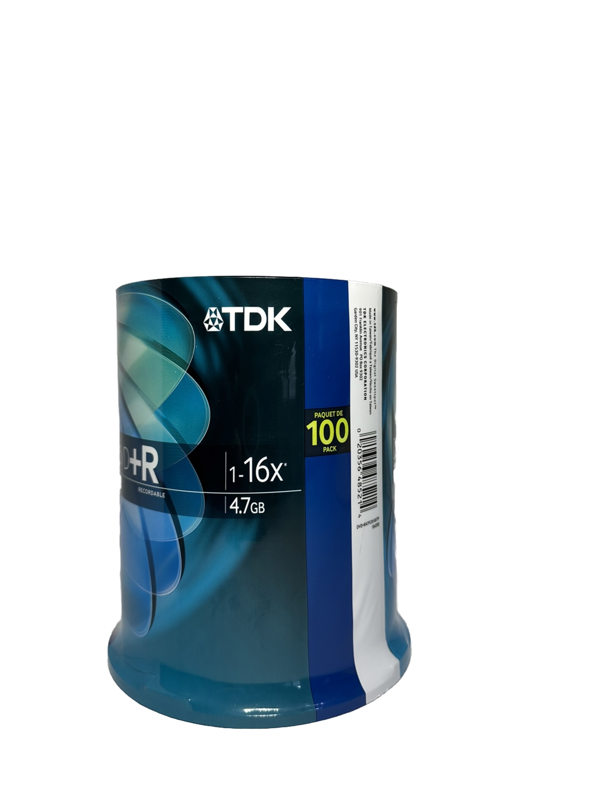 BEAND NEW TDK DVD + R Recordable 1-16x 4.7GB 100 PACK Spindle Sealed ...