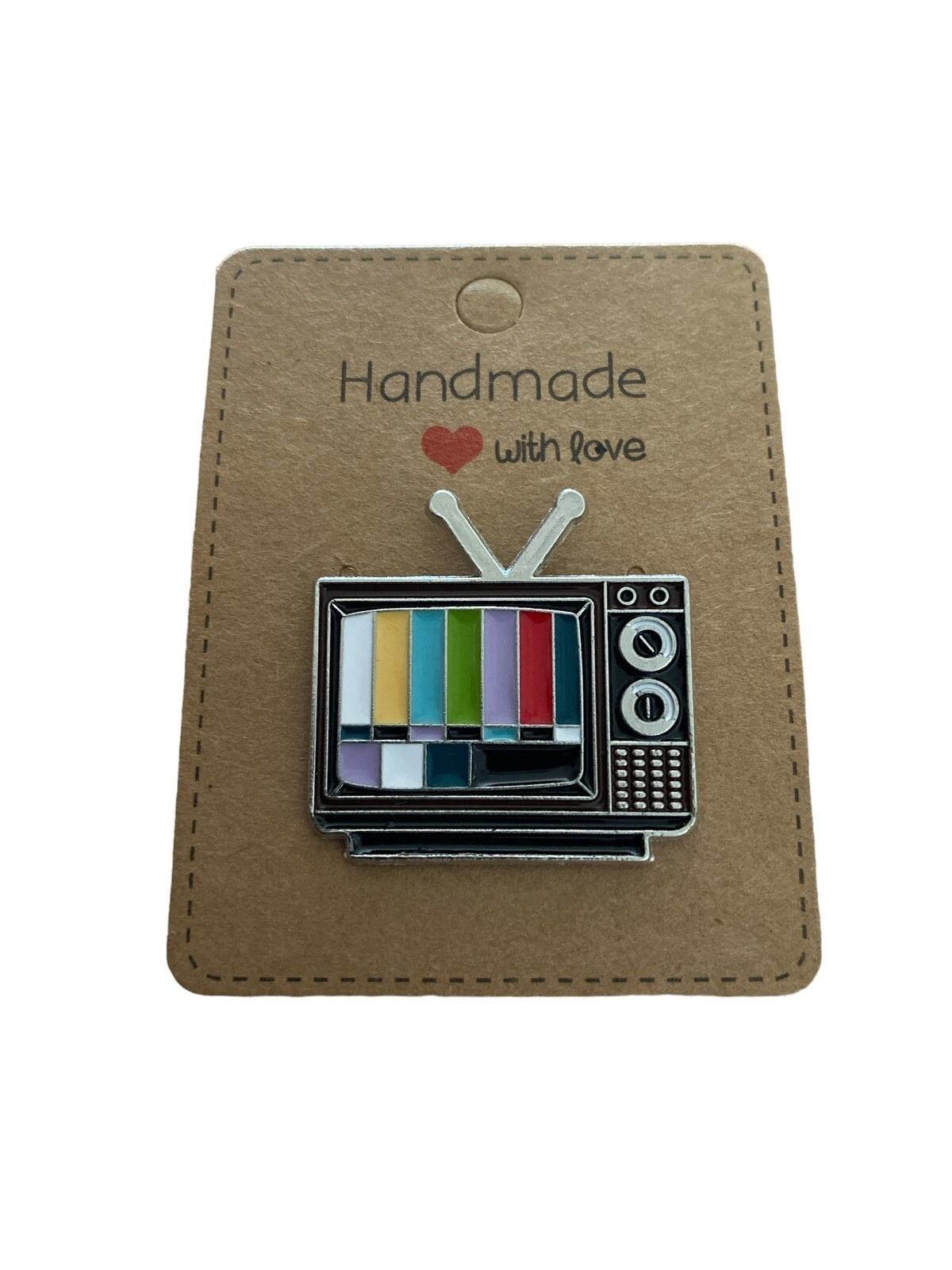 Retro Television TV - Enamel Pin - Badge - Brooch Fashion Accessories ...