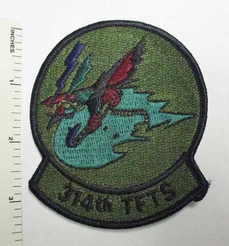 US AIR FORCE 314th TFTS TAC FIGHTER TRAINING SQUADRON PATCH Subdued ...