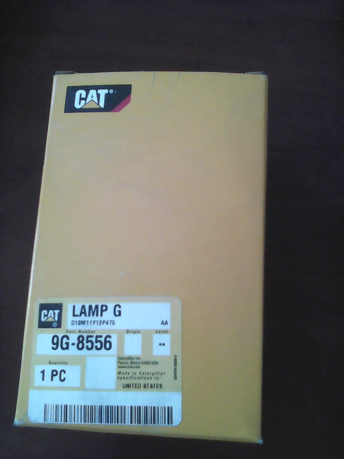Original OEM Genuine Caterpillar, Cat, Lamp G, 9G8556 9G-8556 V | eBay