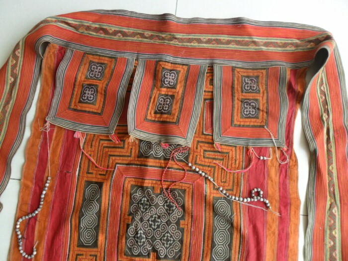 Old Original chinese Hainan Yao people's hand embroidery batik baby ...