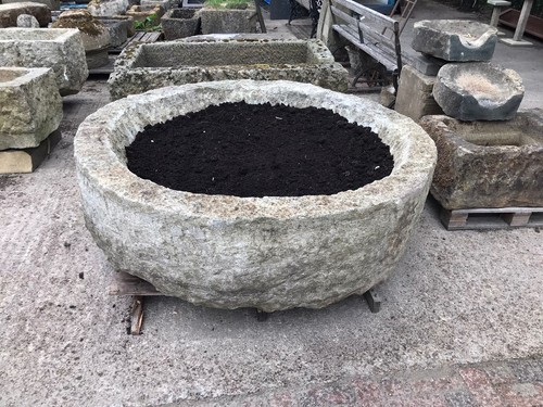 Large Round Stone Trough | eBay UK