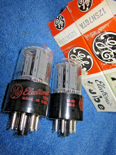 Matched Pair NIB GE 12SN7GTA Balanced Twin Triode Tubes 1962 188-5 ...