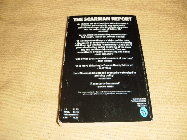 The Scarman Report: The Brixton Disorders, 10-12 April, 1981 by Lord ...