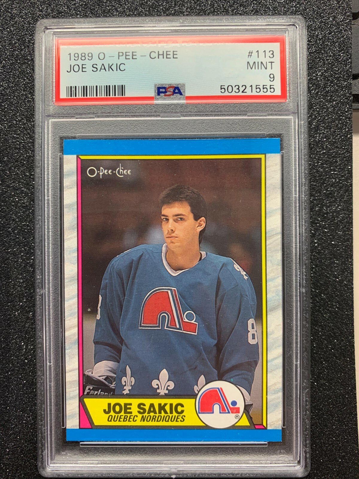 1989-90 OPC O-Pee-Chee JOE SAKIC Quebec Nordiques Rookie card #113 RC ...