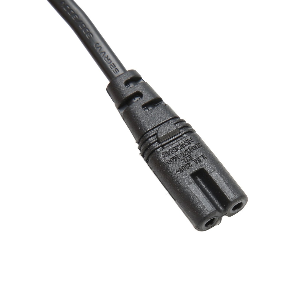 Iec320 C14 To C7 Cord Male To Female Power Adapter Cable For Lcd ...