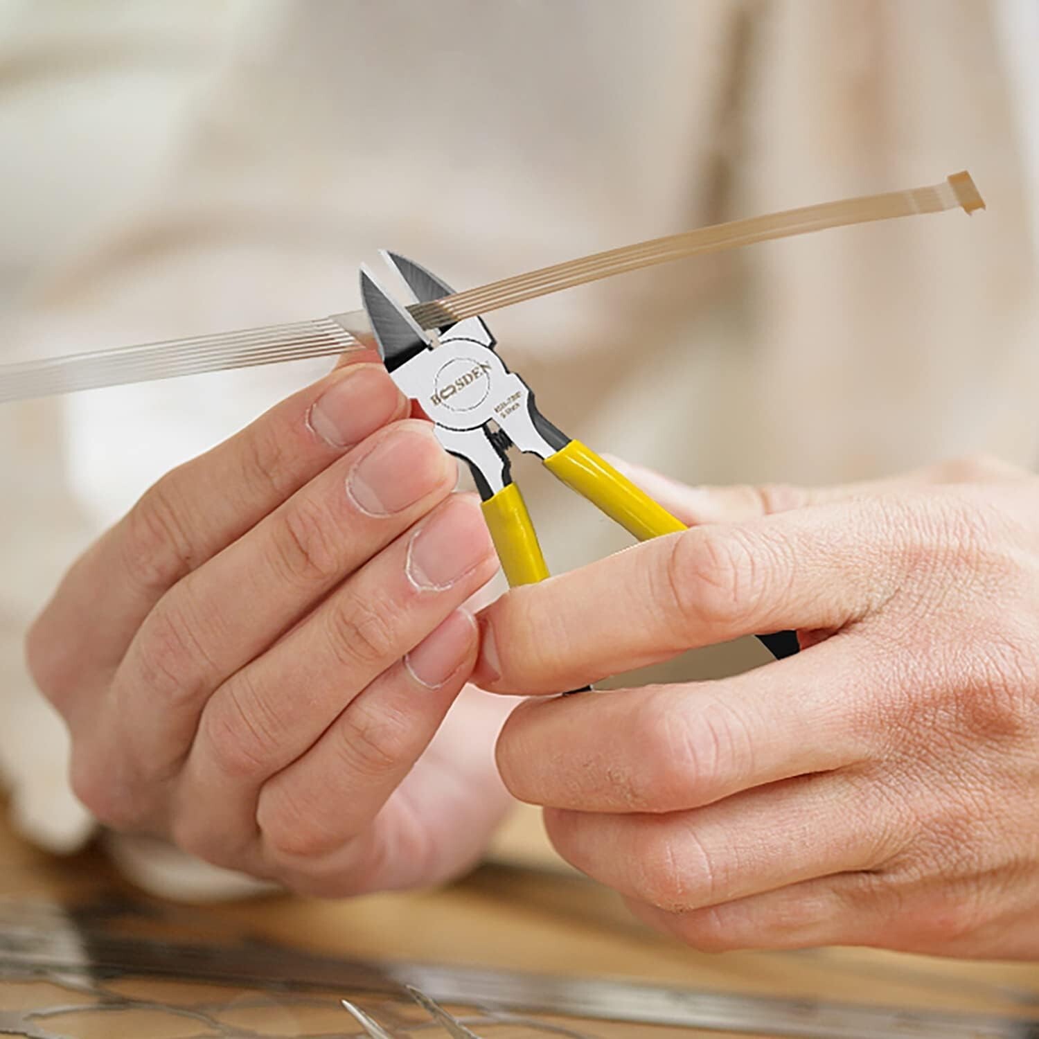 BOOSDEN 2 Pack Wire Cutters,6.5 Inch Wire Flush Cutters,Precision Side ...