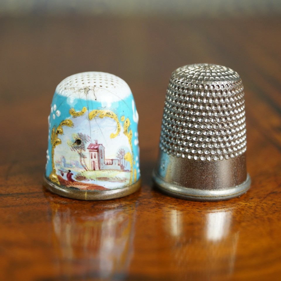 RARE Antique 18th Century Bilston Enamel Thimble Circa 1770 Georgian ...
