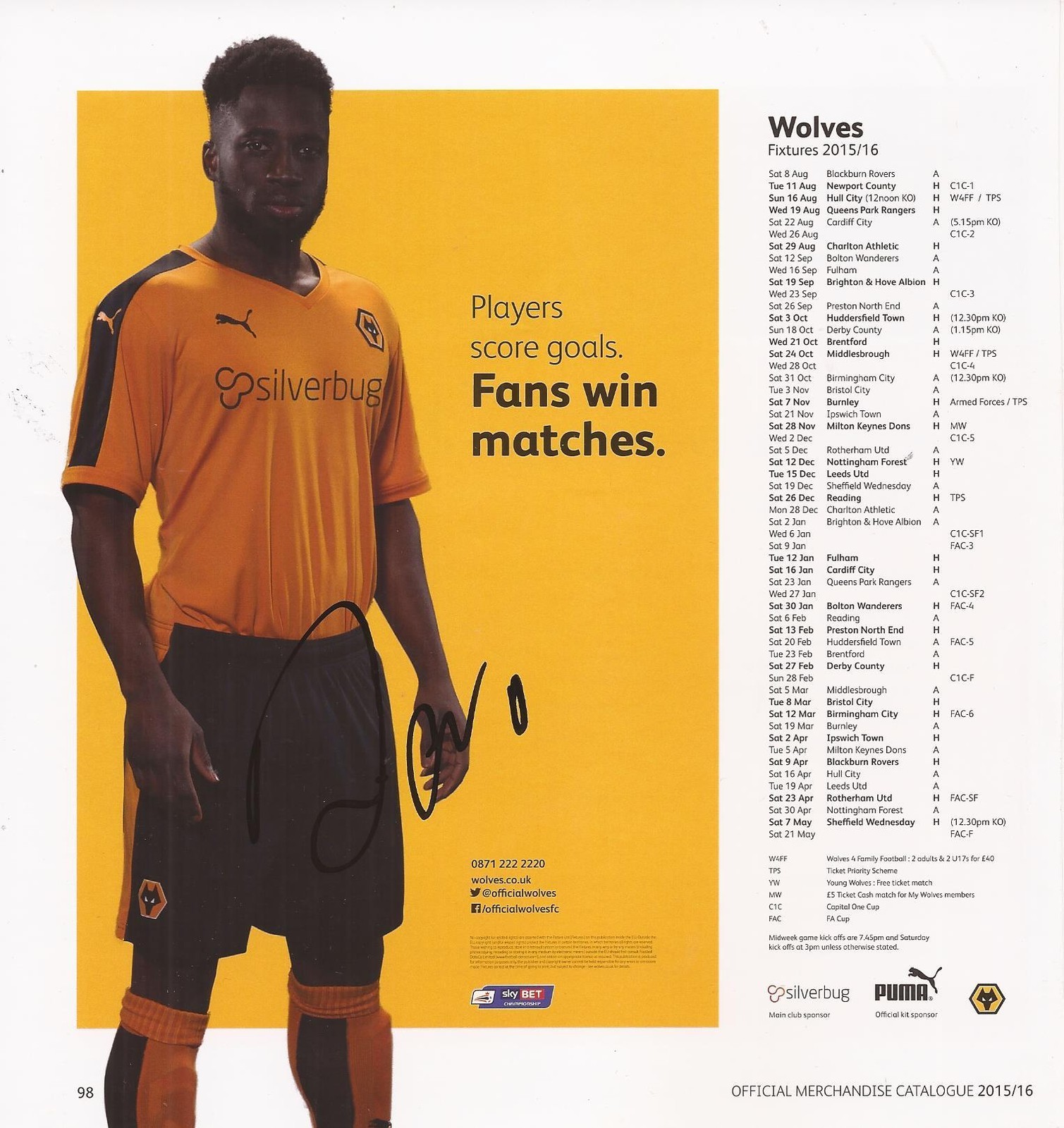 WOLVES: NOUHA DICKO SIGNED 8x8 MERCHANDISE CATALOGUE PICTURE+COA | eBay