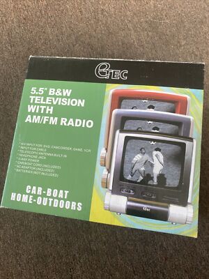 ETEL Portable 5.5 B/W TV Am/fm Radio / Color . Car -Boat Home - Outdoor ...