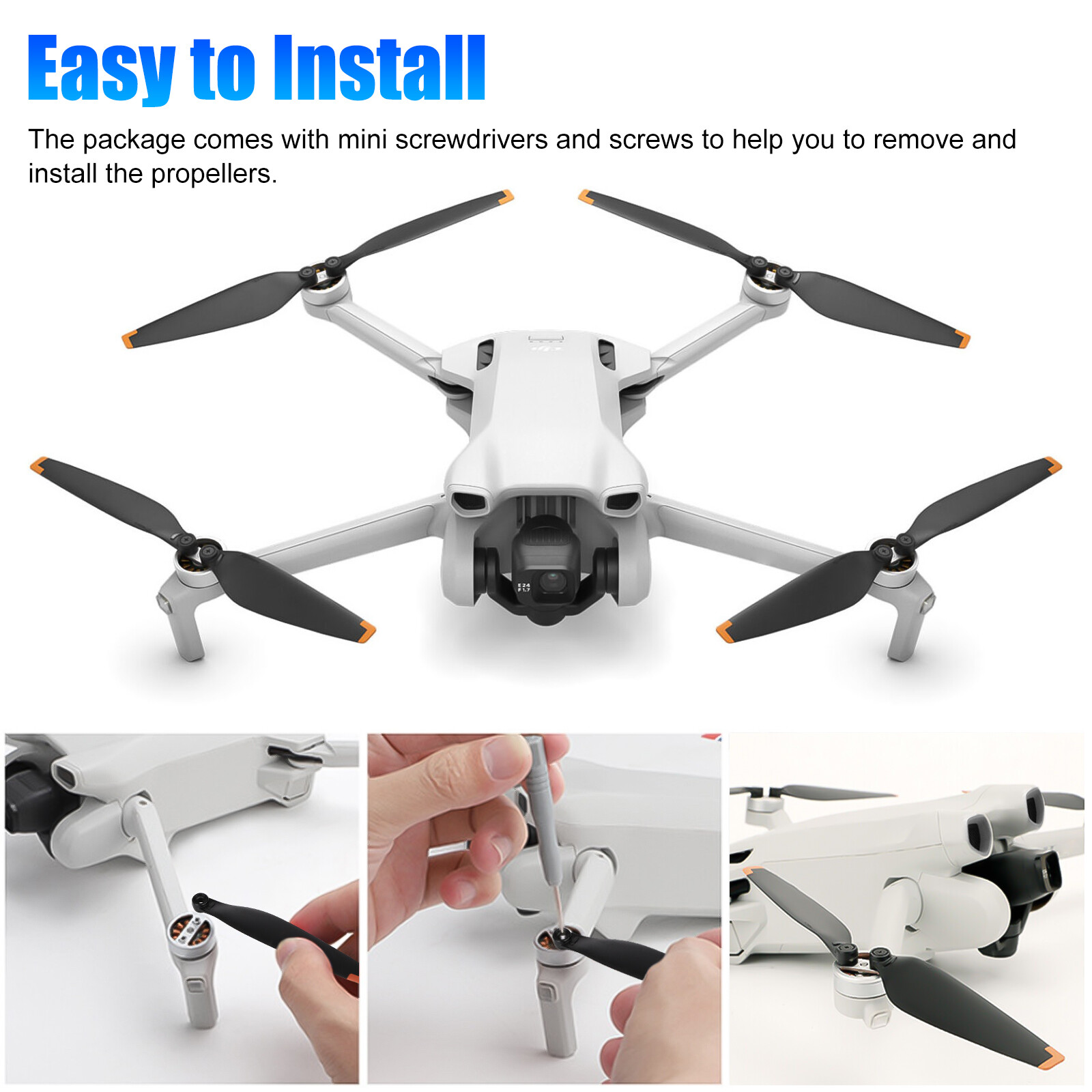 16Pcs Low-Noise Propellers Props Blades for DJI Mini 3 Drone ...