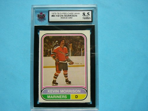 1975/76 O-PEE-CHEE WHA HOCKEY CARD #80 KEVIN MORRISON ROOKIE KSA 8.5 NM ...