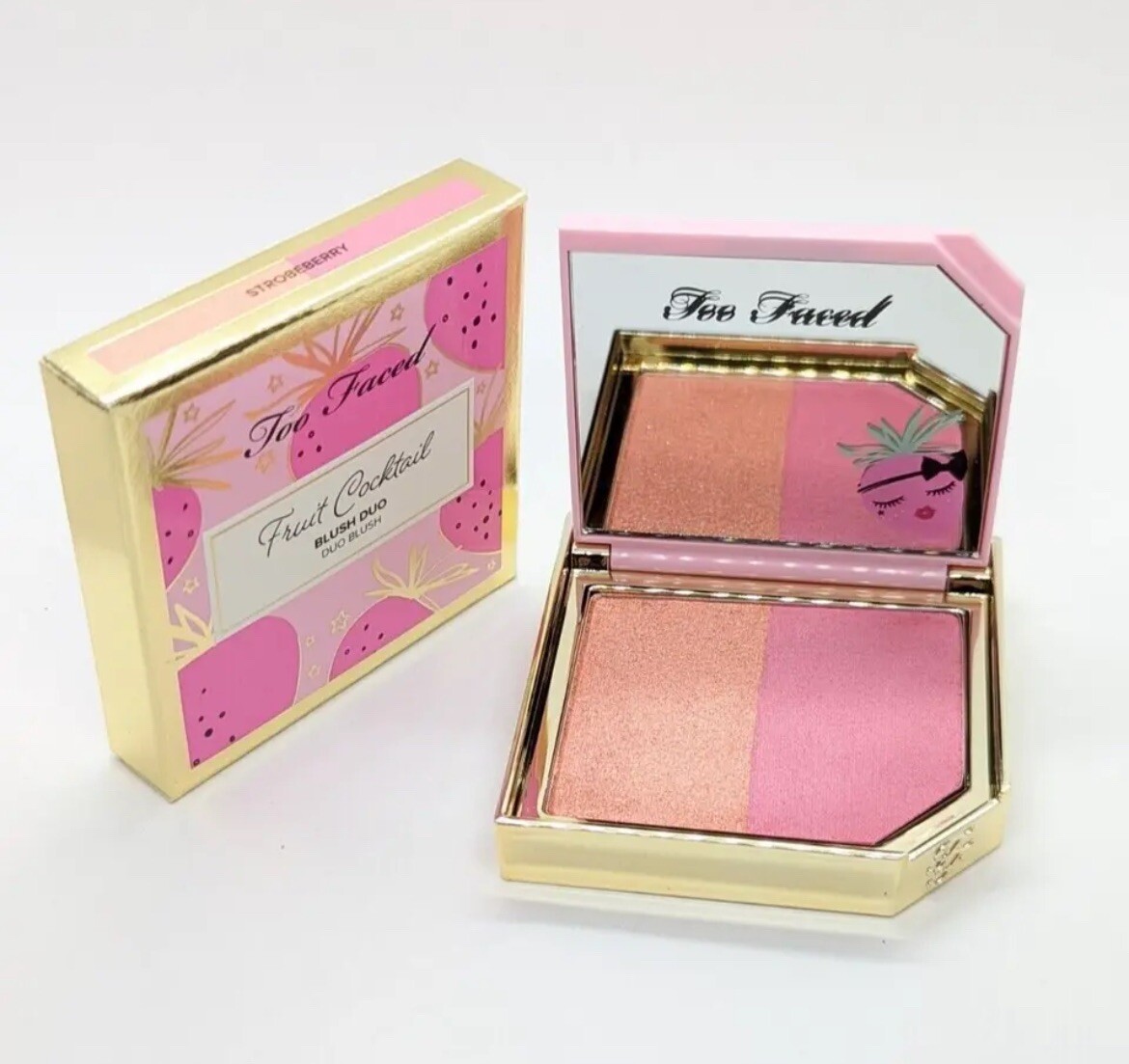 Too Faced Fruit Cocktail Blush Duo *STROBEBERRY* 0.22 oz. NEW HTF! | eBay