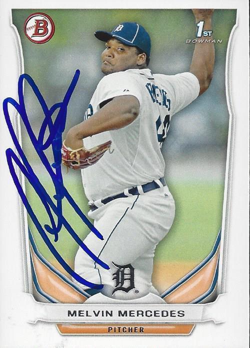 Melvin Mercedes Detroit Tigers 2014 Bowman Signed Card | eBay