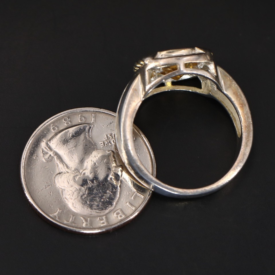 Sterling Silver - STS CHUCK CLEMENCY Citrine Braided Ring Size 9.5 - 8 ...