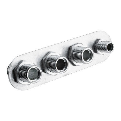 Aluminum 4 Ports Air Conditioning Heater Hose Firewall Bulkhead Fitting ...