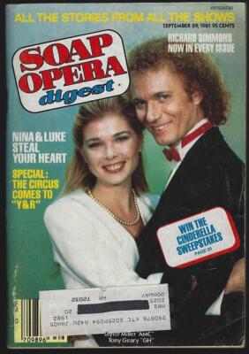 Soap Opera Digest September 29, 1981 Taylor Miller Tony Geary Patsy ...