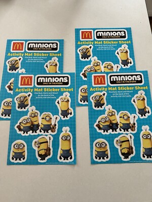 Minions Activity Mat sticker Sheet, McDonald’s Collab | eBay