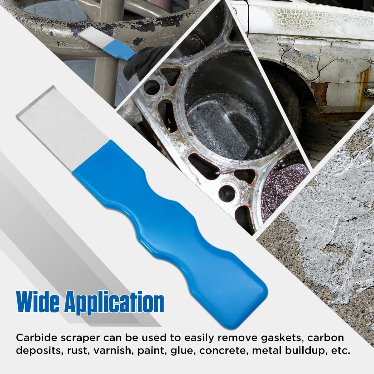 2pc Carbide Scraper Set Gasket Scraper Carbon Steel Blade Super Scraper ...