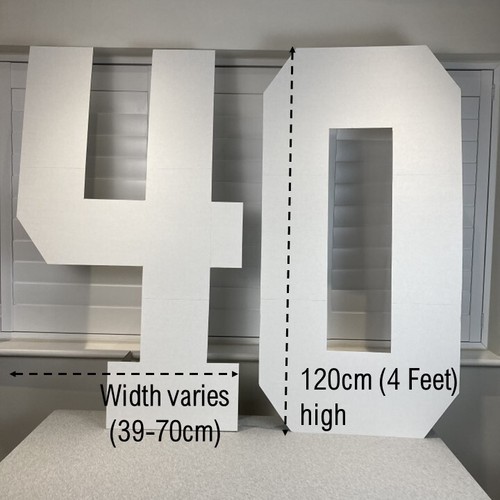 4FT GIANT Cardboard Numbers - DIY Party Decoration, Large Display ...