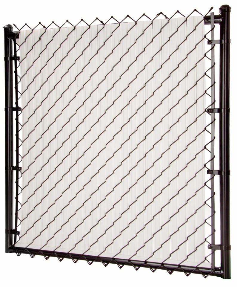 Chain Link Gray SoliTube™ Max-Privacy Slat For 6-ft Fence Bottom Lock ...