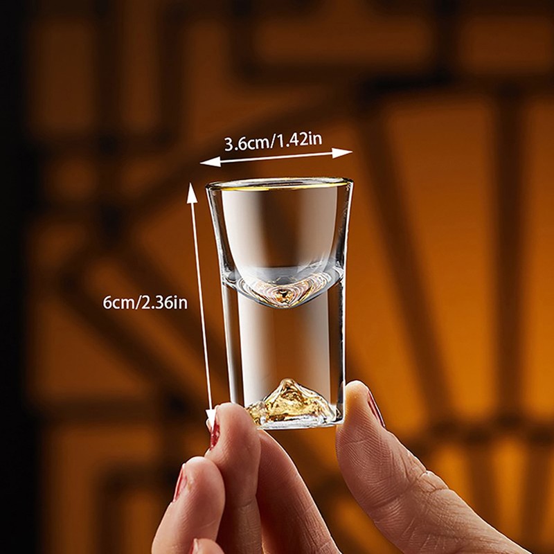Luxury Crystal Glass Vodka Glass Sake Shochu Glass Bar Liqueur Gold ...