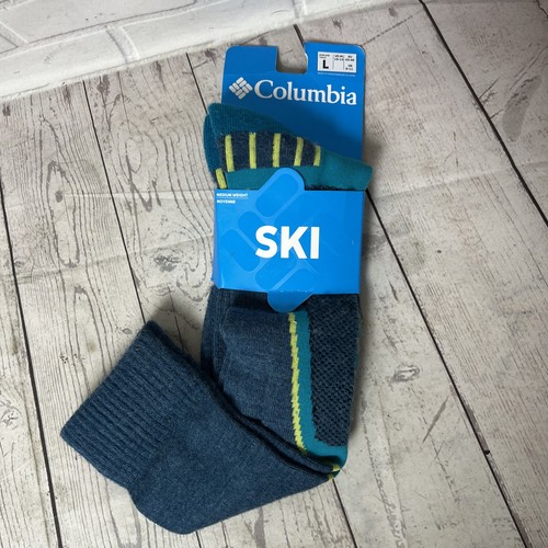 Columbia Over Calf Ski Socks Men Large Blue Medium Weight NEW | eBay UK