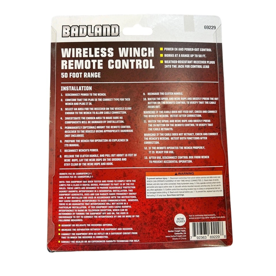 Badland Wireless Winch Remote Control Receiver 50 FT Range | eBay
