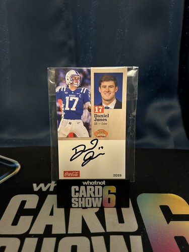 RARE Daniel Jones RC 2019 AUTO Senior Bowl - Colts ROOKIE On-Card ...