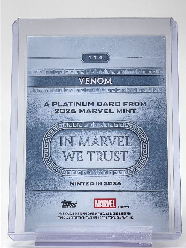 VENOM 2025 TOPPS MARVEL MINT PLATINUM IN MARVEL WE TRUST /10 Q4324 | eBay
