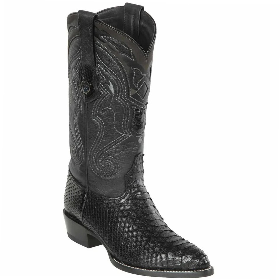Wild West Men's Genuine Python J Toe Western Cowboy Boots Wide EE | eBay