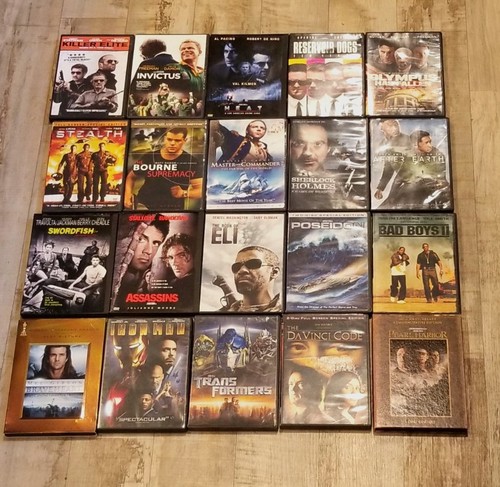DVD Lot of 20 Movies Action Adventure Thriller 80s 90s 00s VG Tarantino ...
