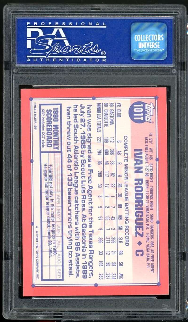 Ivan Rodriguez Rookie Card 1991 Topps Traded #101T PSA 9 | eBay