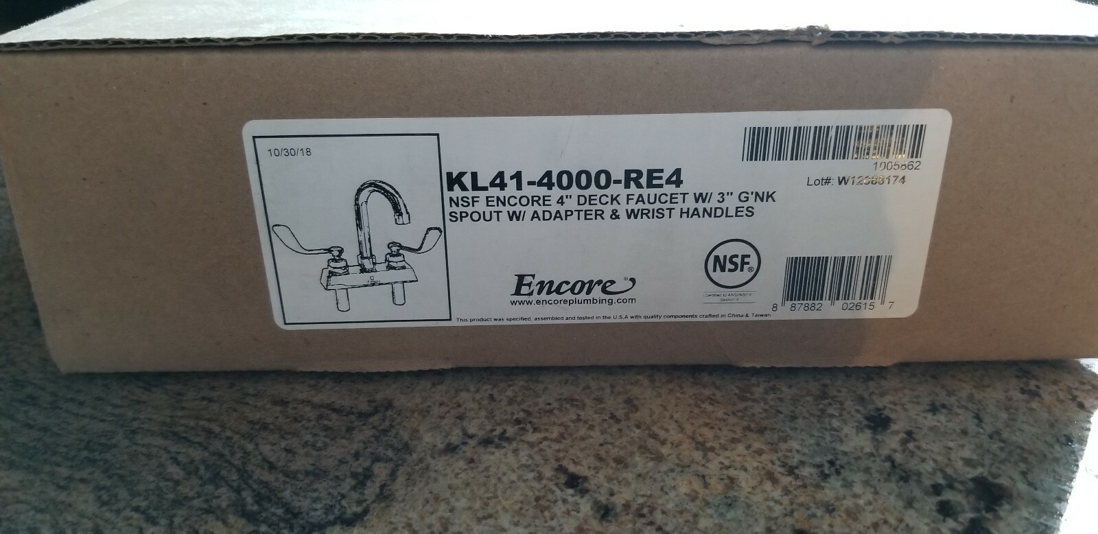 Faucet Encore 4" Deck Faucet w/ 3" Gooseneck W/ adapter and wrist ...