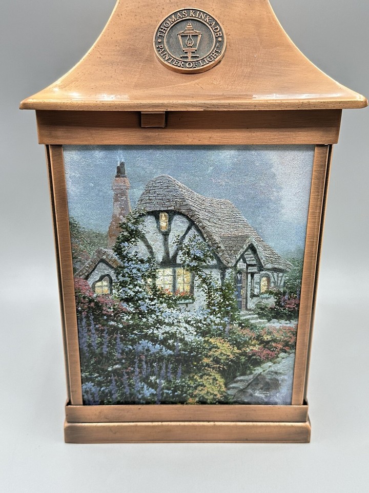 Thomas Kinkade Lamplight Village Lantern A1010 Bradford Exchange 2004 Copper COA | eBay