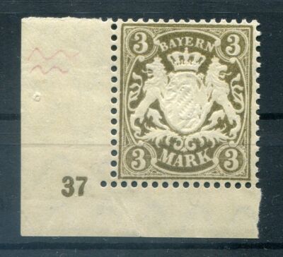 Bavaria 73PlNr With Plate Number, Folded IN Edge, Otherwise (AA8773 | eBay