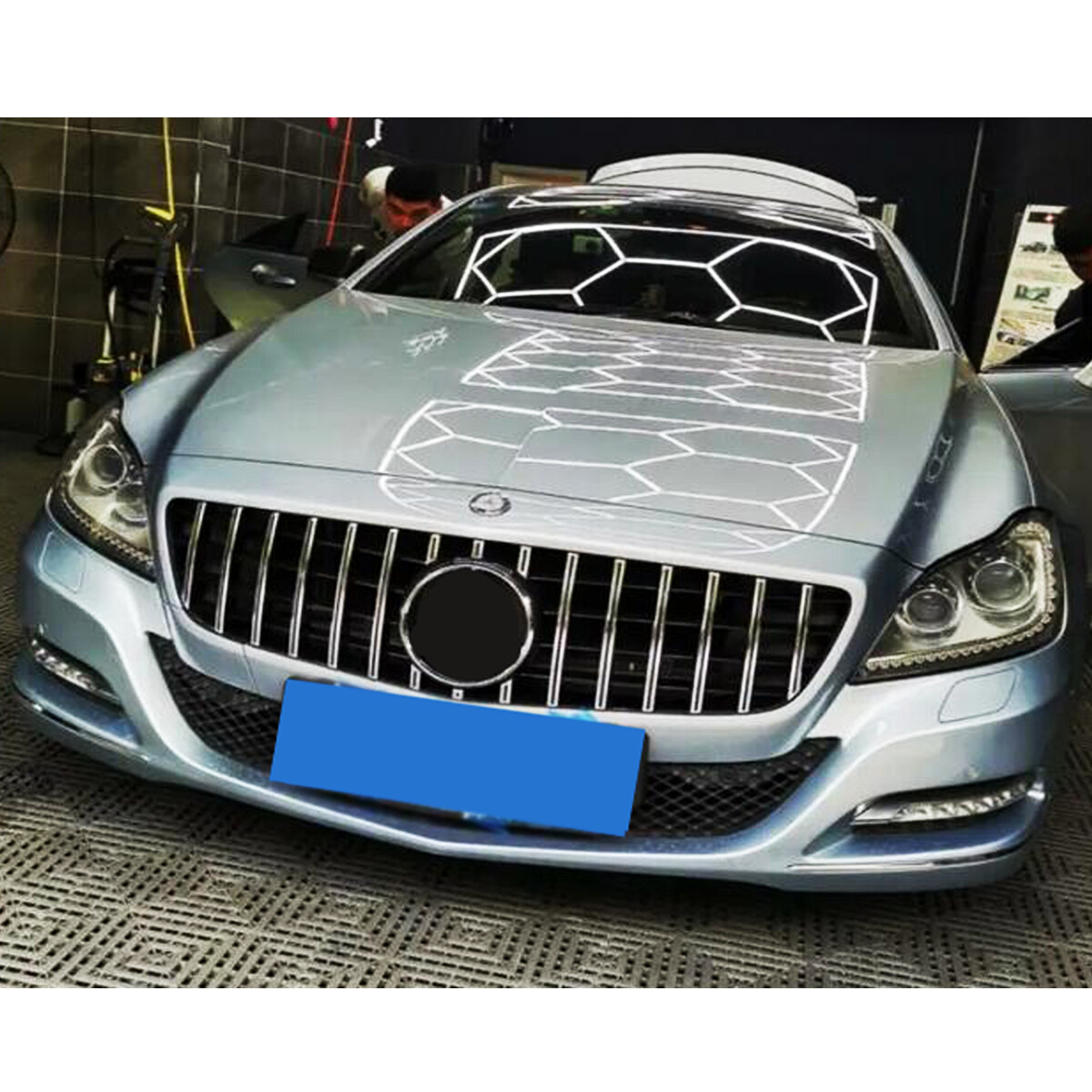 Chorme+Black Panamericana GT Grille For 2011-2014 Mercedes Benz W218 ...