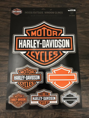 Harley-Davidson Large Bar and Shields Double Sided Window Clings Indoor ...