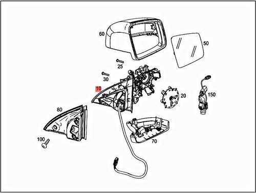 Genuine MERCEDES Gle C292 Coupe SUV Right Mirror frame 2928104400 | eBay