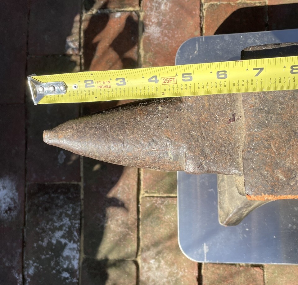 Forged Iron Blacksmith Anvil 115 lb Vintage Antique Mouse Hole | eBay