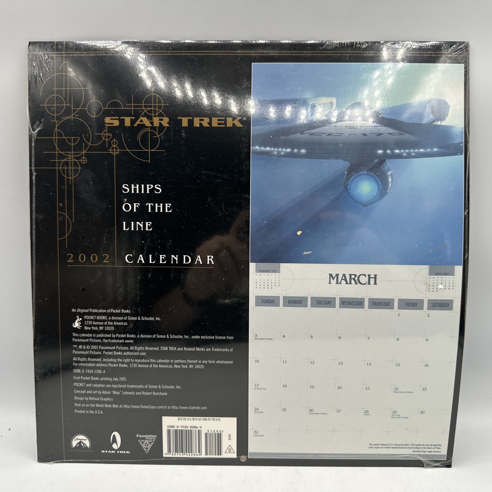 Star Trek : Ships of the Line 2002 Wall Calendar by Robert Bonchune and ...