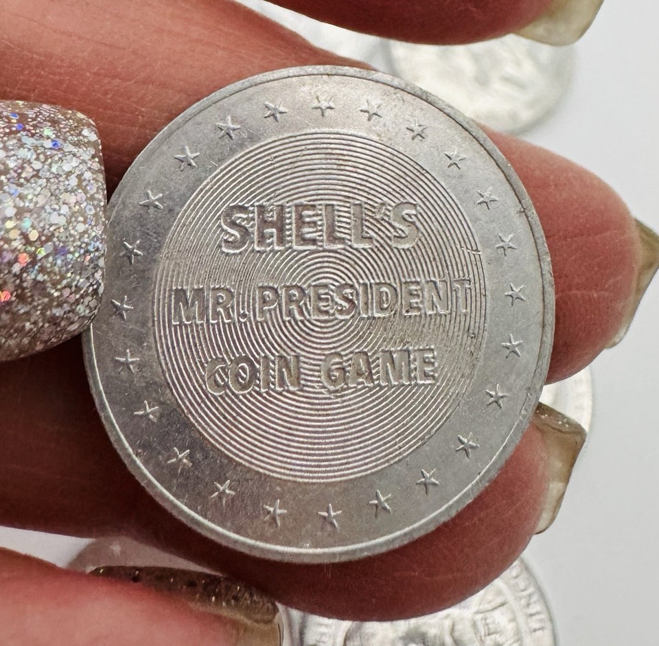 Shell’s Famous Facts & Faces Coin Game 10 Coins ~ Mr President Coin ...